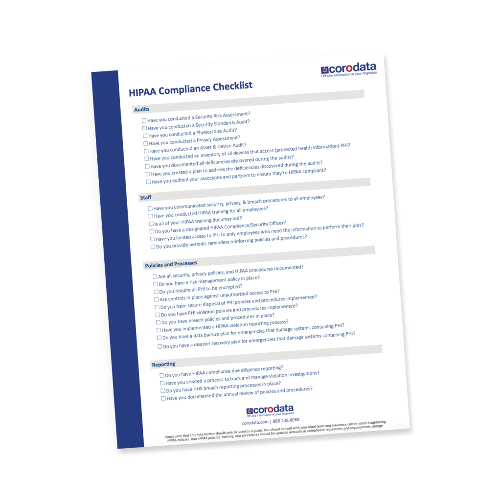 HIPAA Compliance Checklist For Healthcare- Download Now!