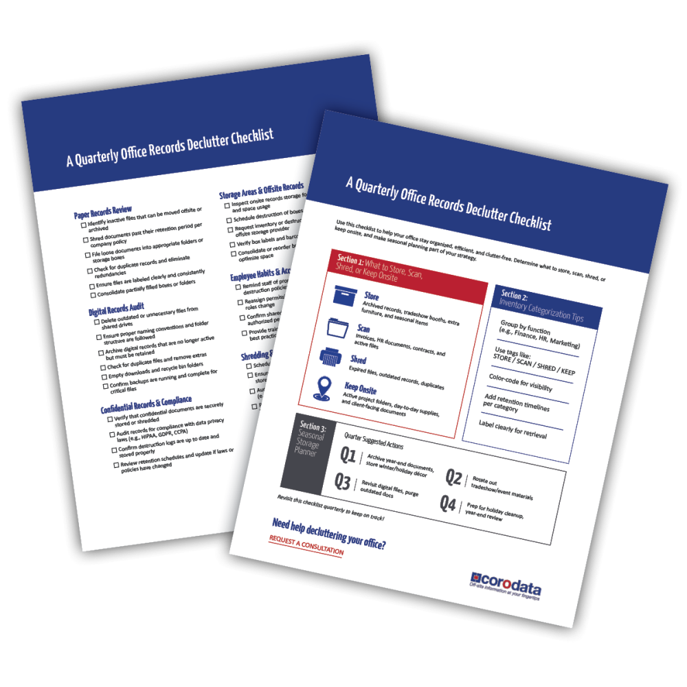 Download the Office Records Decluttering Checklist